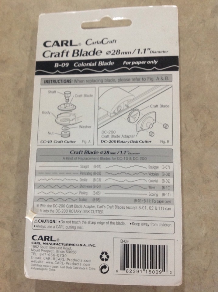 Carl Craft Blade colonial Blade 28 Mm B-09 | eBay