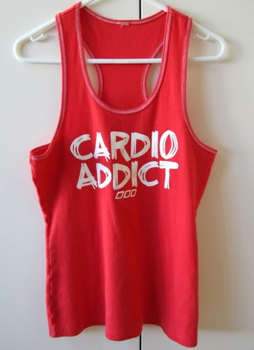 Stylish Red with 'Cardio Addict' slogan Cotton T-Shirt from Lorna Jane ...