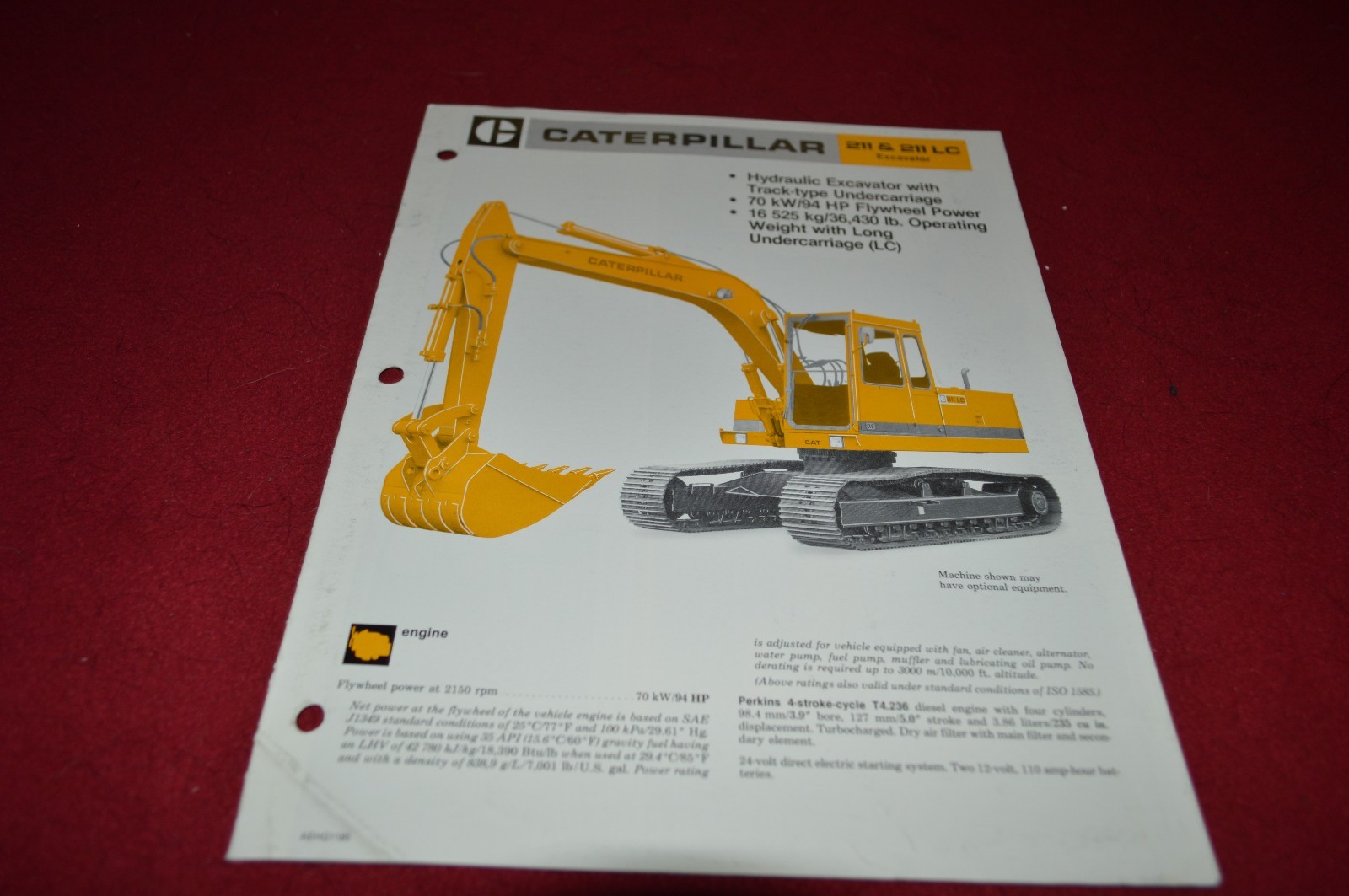 Caterpillar 211 211 LC Excavator Dealer's Brochure DCPA4 | eBay