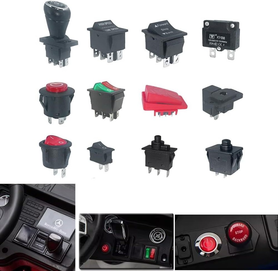 14PCS Set of Switch Kit for Power Wheels Kid'S Ride on Toys Replacement ...