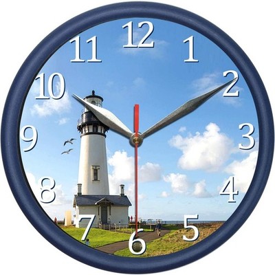 Lighthouse 8" Wall Clock with Sea Gull Sound and Light. Decorate Your ...