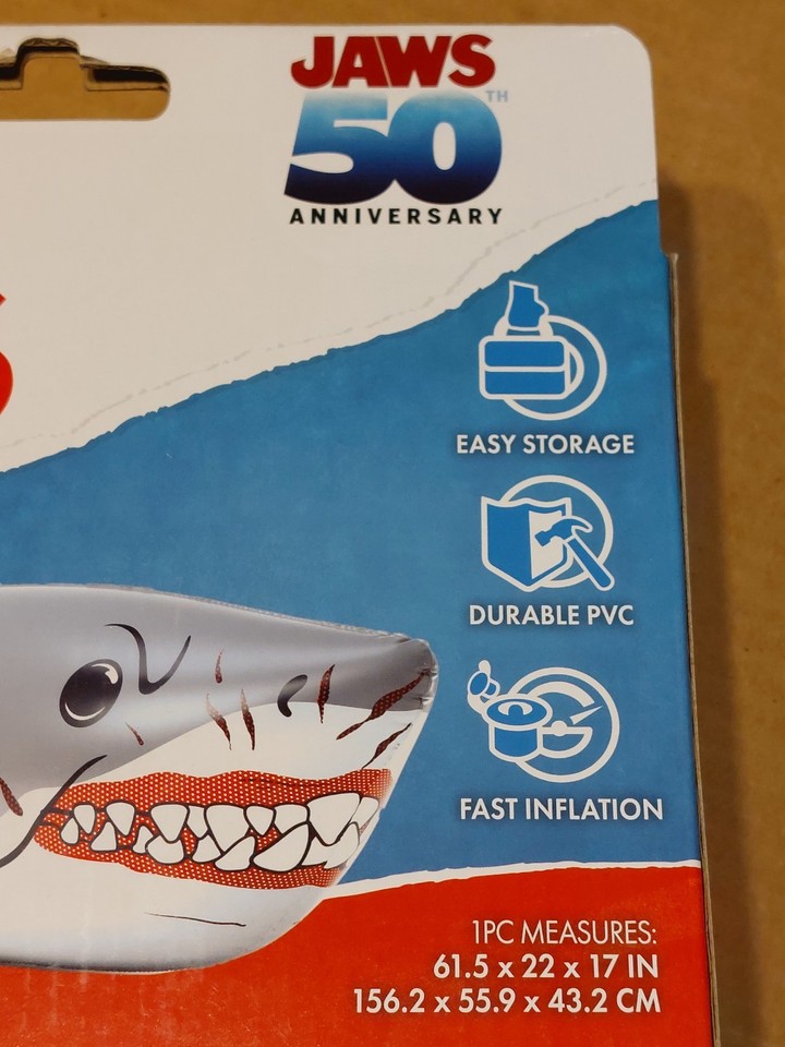 Big Mouth Jaws 50th Anniversary Ltd Edition Inflatable Shark Pool ...