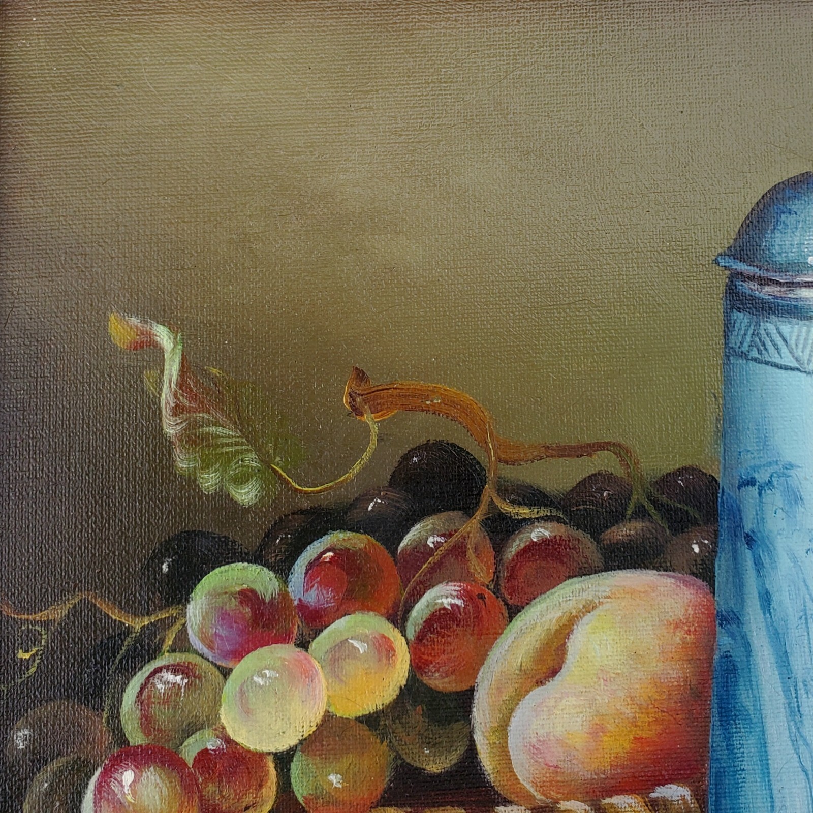 Vintage Original Signed M. AARON Fruit & Wine Still Life Oil On Canvas ...