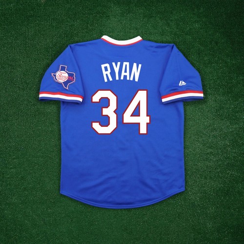 Nolan Ryan 1984 Texas Rangers Cooperstown Men's Alt Blue Throwback ...