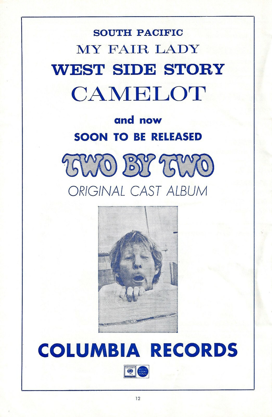 Danny Kaye "TWO BY TWO" Madeline Kahn / Richard Rodgers 1970 Tryout ...