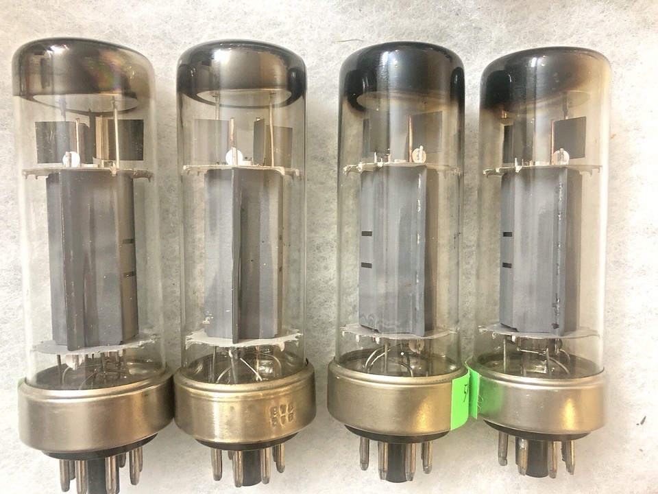 Mullard Philips EL34 6CA7 Metal Base Disc getter, NOS Tested Matched ...