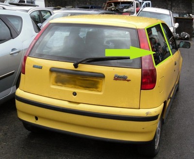 Fiat Punto Mk1 94-99 N/S Passenger Rear Quarter Glass Window 3 Door ...
