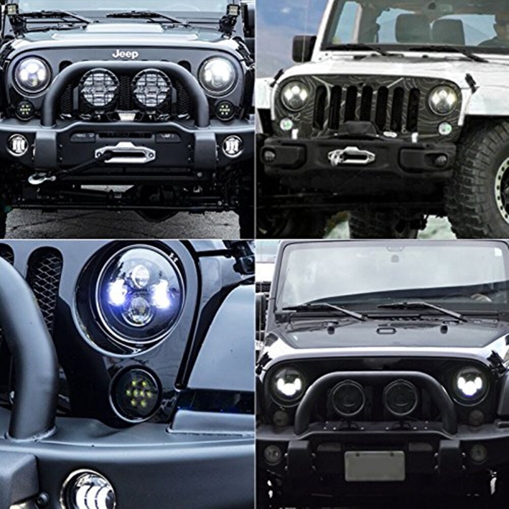 Pair 7" LED Headlights Hi/Lo Beam For Mini Cooper S Clubman Moke Morris ...