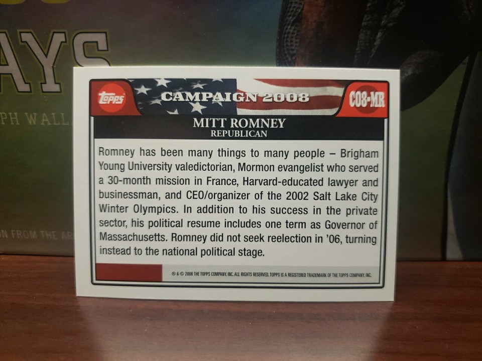 2008 Topps #C08-MR Mitt Romney Campaign 2008 | eBay