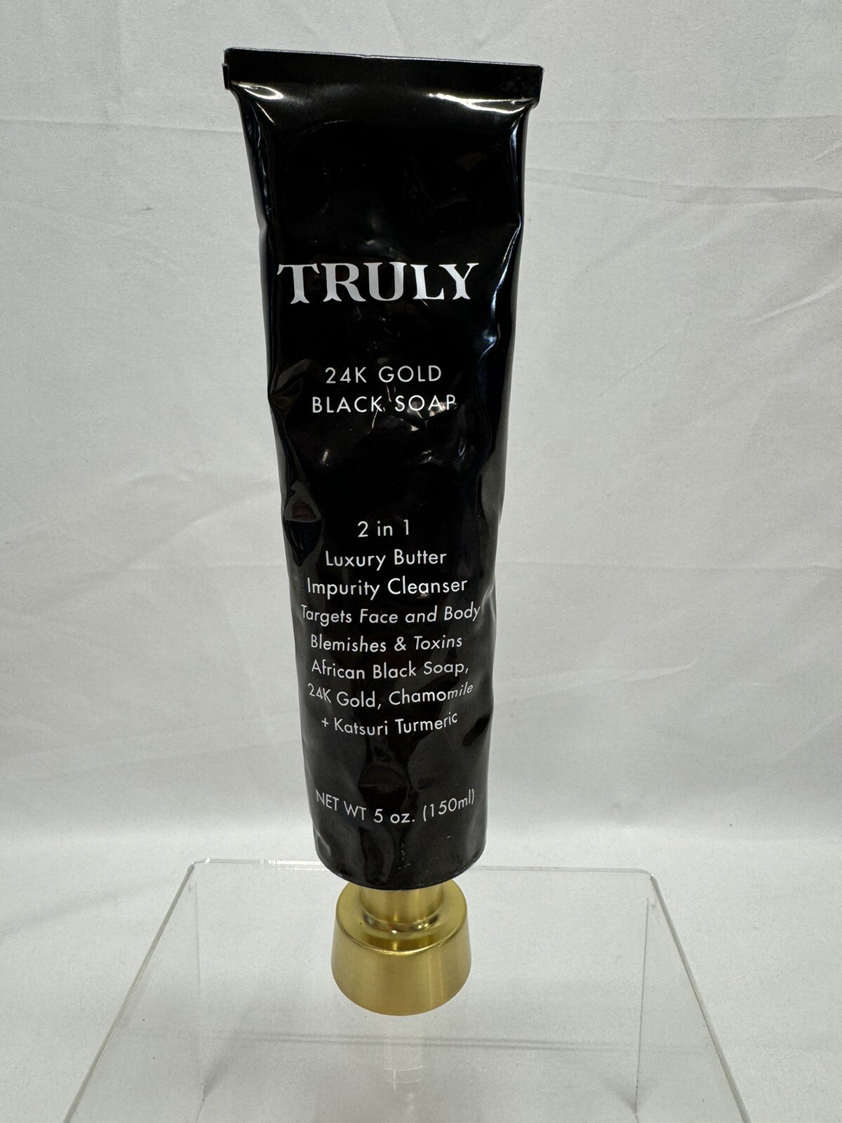 TRULY 24K Gold Black Soap 2 in 1 Luxury Butter Impurity Cleanser 5oz ...