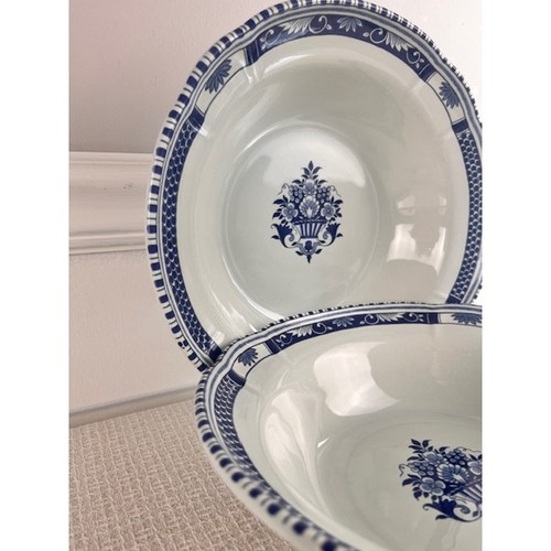 2 Vintage 10" Blue and White Metlox Vernon Ware by Poppytrail Serving ...