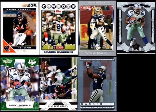 Marion Barber Dallas Cowboys (7) Card Lot - LIMITED EDITION – RARE GEM ...