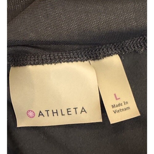 Athleta Jacket Women's L Black Blissout Asymmetric Zip Sheer Mesh Back ...