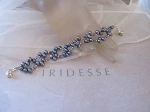 Tiffany & Co. Iridesse Pearls Purple ~Gray Amethyst Sterling Silver ...