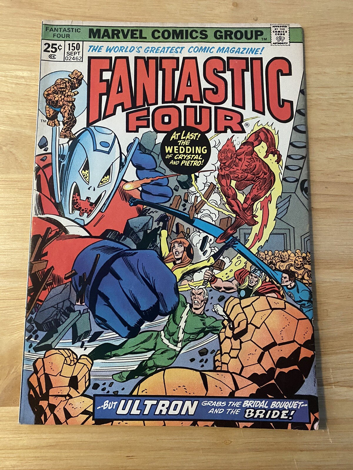 FANTASTIC FOUR (1961) #150 Marriage Of Quicksilver & Crystal F-/F+ ...