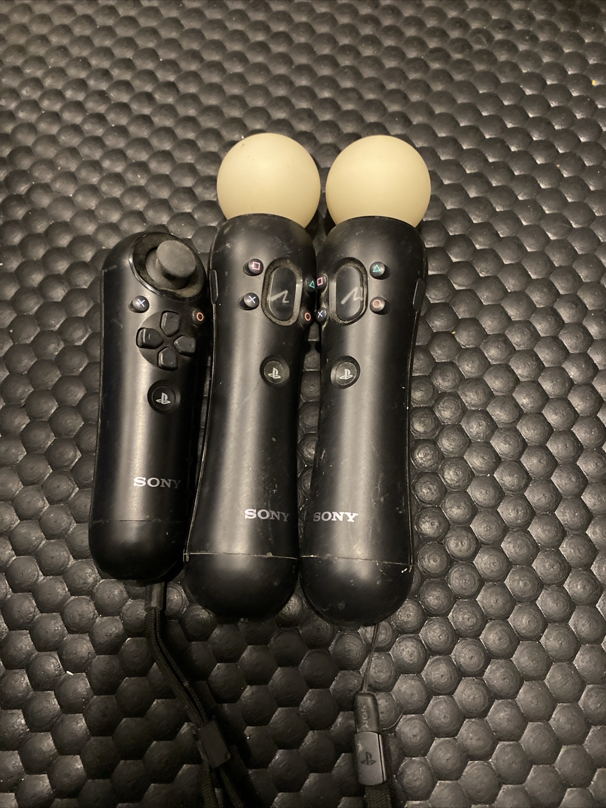 2 Sony PlayStation 3 PS3 Move Motion & 1 Navigation Controller - (CECH ...