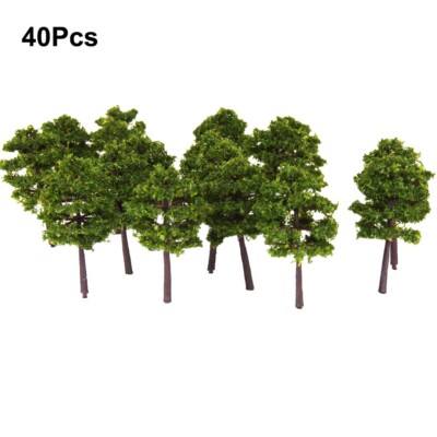 40Pcs Deep Green Model Trees For N Gauge Railway Building Scenery ...