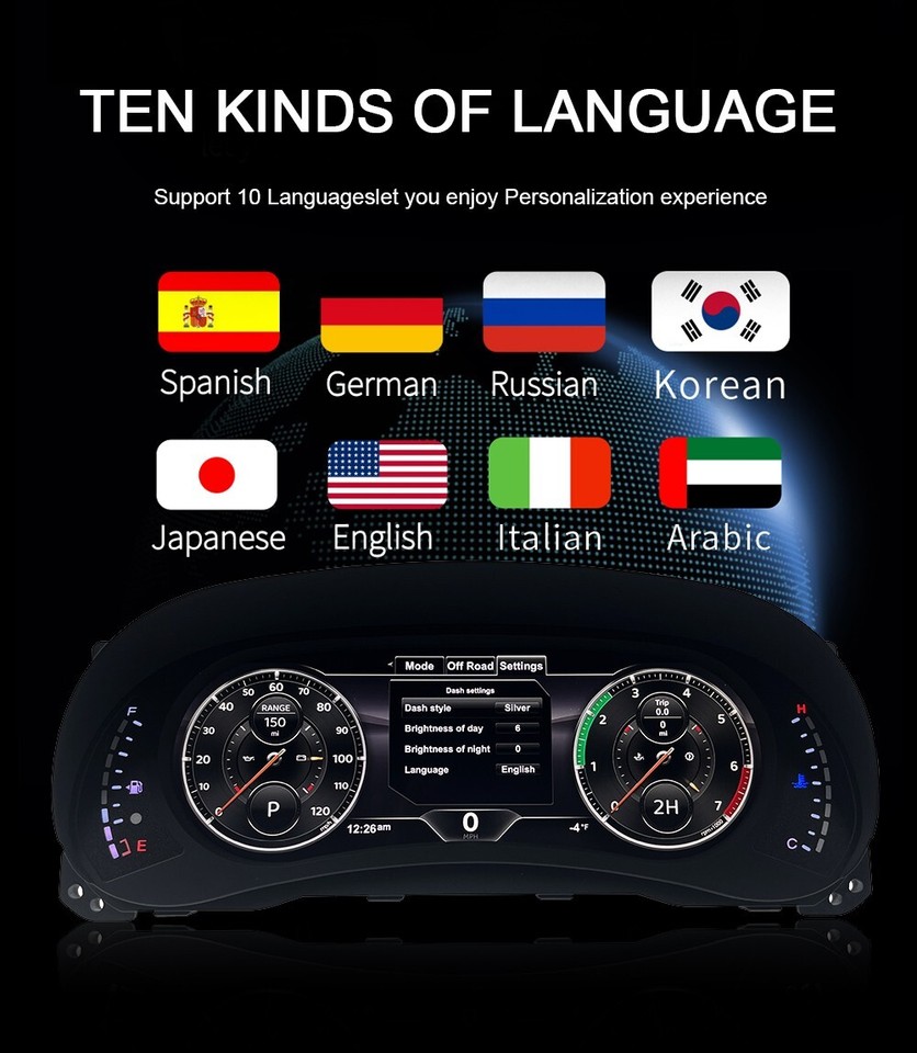 Digital Cluster Speed meter LCD Instrument Upgrage For Jeep Wrangler ...