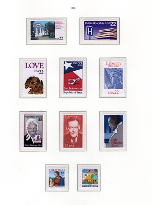 US Stamp Scott #2198-2245, Commemorative Year Set 1986, Set of 31, MNH ...