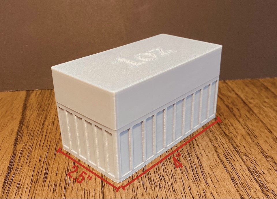 silver storage box/holder holds 1oz silver coins/rounds in capsules ...