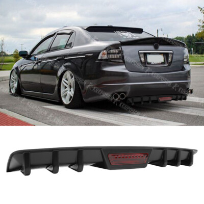 2004-2008 Acura TL For Rear Bumper Diffuser 6 Fins Splitter Lip Spoiler ...