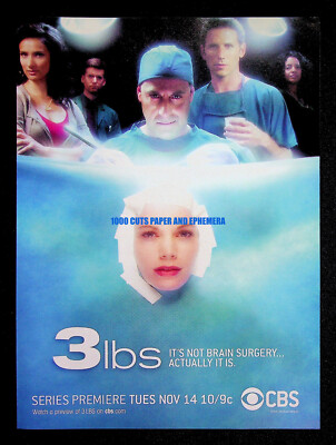 3lbs CBS TV Channel 2006 Brain Surgery Trade Print Magazine Ad Poster ...