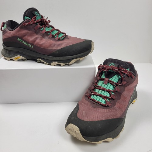 Merrell Shoes Women's Size 9.5 Moab Speed Float Pro Burlwood Red Vibram ...