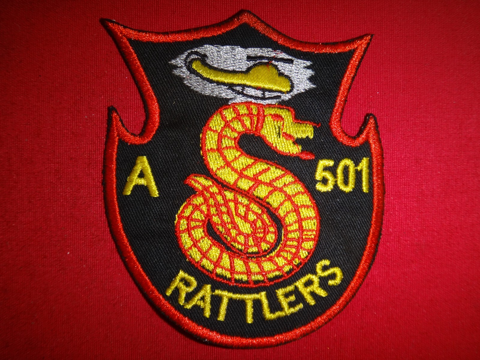 Vietnam War US Army A Company 501st Aviation Battalion RATTLERS Patch ...