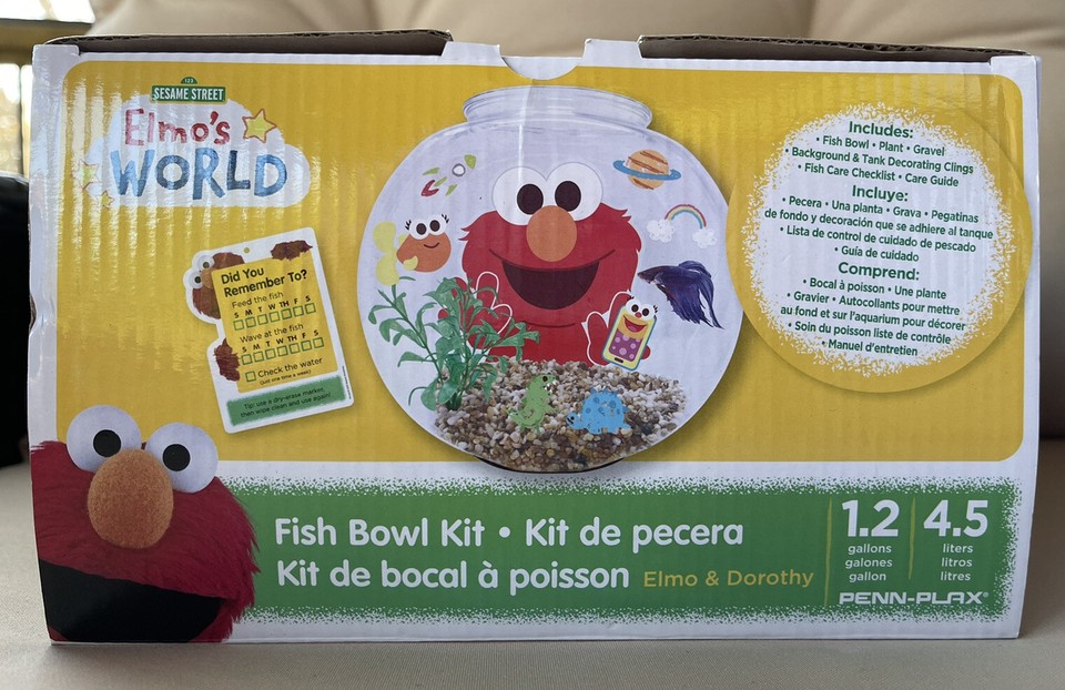 Sesame Street Elmo‘s World 1.2 Gallon Fish Bowl Kit For Kids NEW | eBay