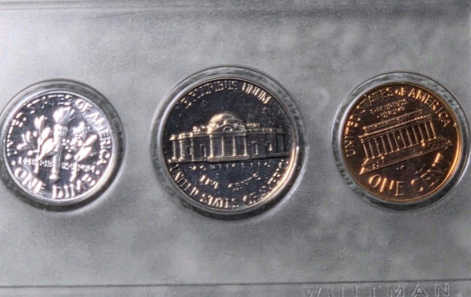 1960 US Mint Proof Set 5 Coins 90% Silver Franklin Half Quarter Dime ...