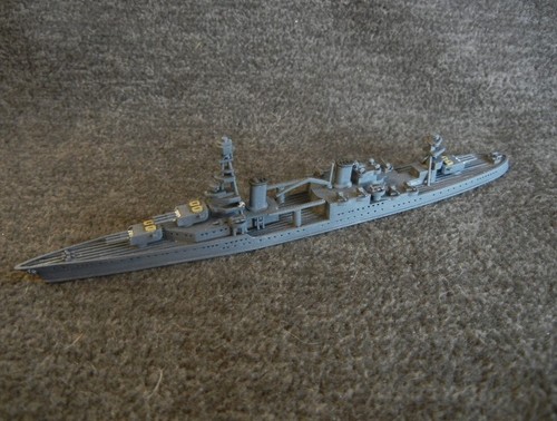 Painted 1/1200 USS Chicago WW2 Heavy Cruiser - damaged at Battle of ...
