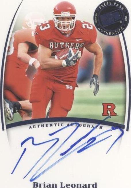 2007 Press Pass Legends - Saturday Signatures Brian Leonard (AU, RC ...