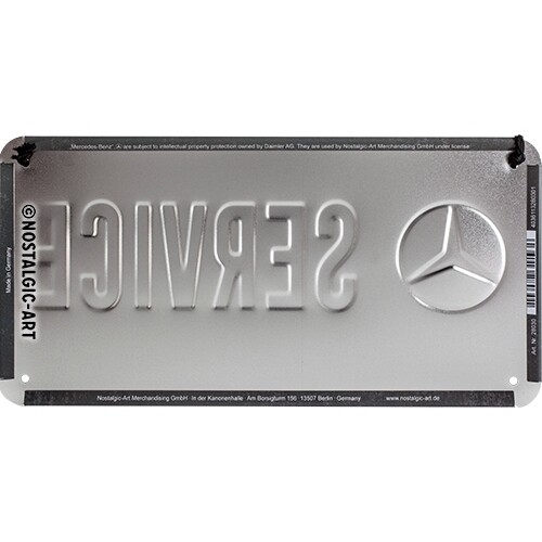 Nostalgic Art Metal 10x20cm Wall Hanging Sign Mercedes-Benz Service ...