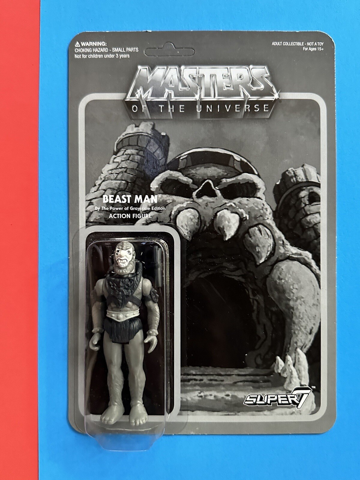 Masters of The Universe Beast Man Grayscale Reaction Figure Super7 ...