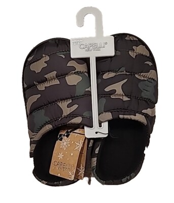 Capelli Camo Scuff Youth Boys Green Casual Slippers Medium 12/13 | eBay