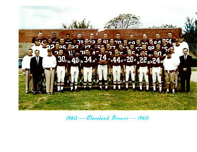 1960 CLEVELAND BROWNS TEAM 8x10 PHOTO JIM BROWN DAWSON FOOTBALL NFL AFL ...