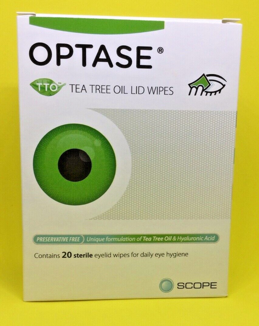 Optase Tto (Tea Tree Oil) Eye Lid 20 Wipes Preservative Free Scope ...