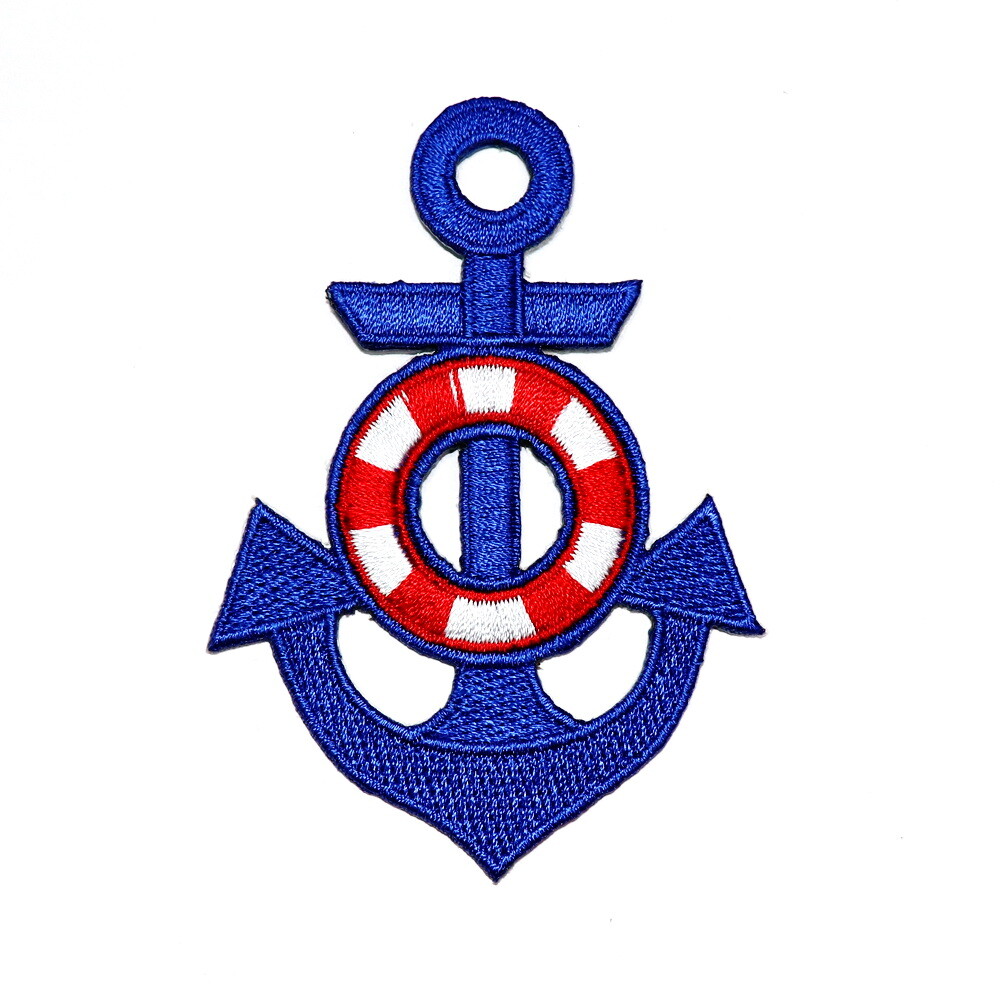 Blue Anchor Artwork patch Navy sailor Emblem for DIY Iron on Clothes ...
