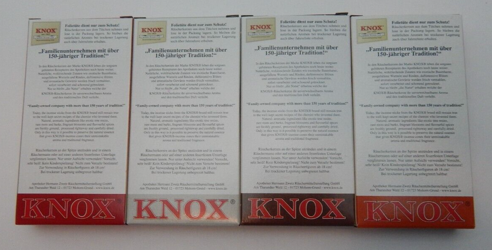 4 BOXES-24/Box Knox Med Incense Cones Marzipan Vanilla Gingerbread ...