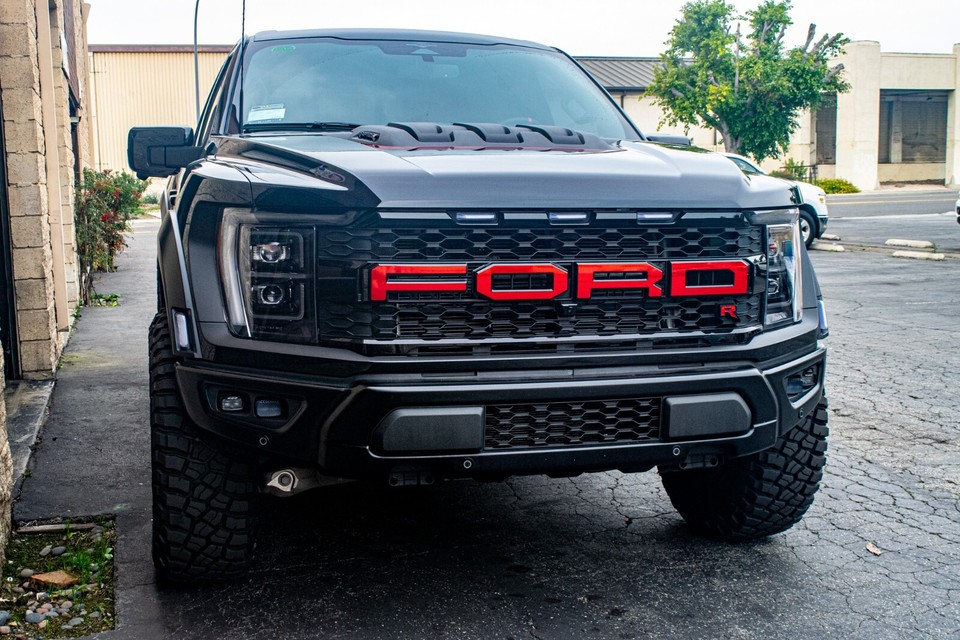 Lettering Vinyl Overlay decals fitting the 2021-2024 Ford Raptor Grill ...