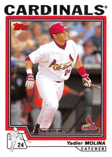 2004 Topps #324 Yadier Molina RC Rookie St. Louis Cardinals Baseball ...