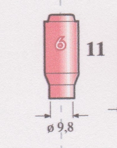 UGELLO CERAMICA GR. 6 10N48 RICAMBIO TORCIA TIG DIAMETRO MM. 9,8 | eBay