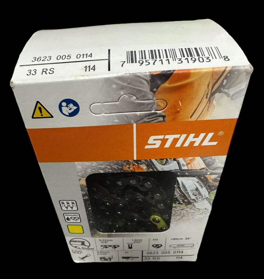 Stihl 36" Chain Saw Chain 3/8 .050 114 Drive Link 33RS 114 3623 005 ...