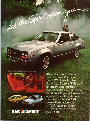 AMC SPIRIT DL Automobile Car Ad ~ 1979 Magazine Advertising Print | eBay