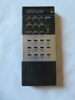 Magnavox Digital TV VCR Remote 6 1/4" x 3 3/4" From The Late 1980s | eBay
