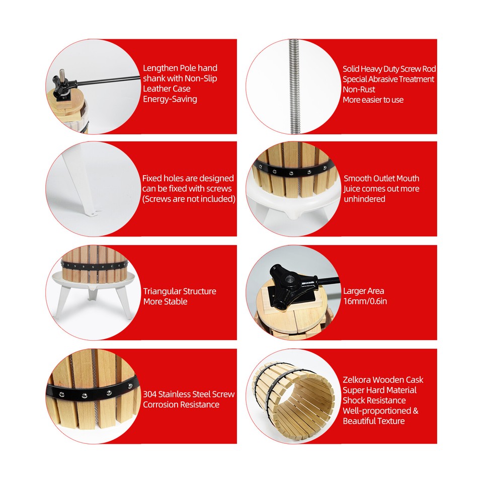 SQUEEZE master 4.75 Gallon Fruit Apple Cider Wine Classic Press Juice,Wine,Cider | eBay