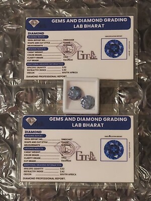 10 Ct-Royal Blue Diamond Set-5 Ct Each Diamond-VVS1-All Natural,GDGL ...