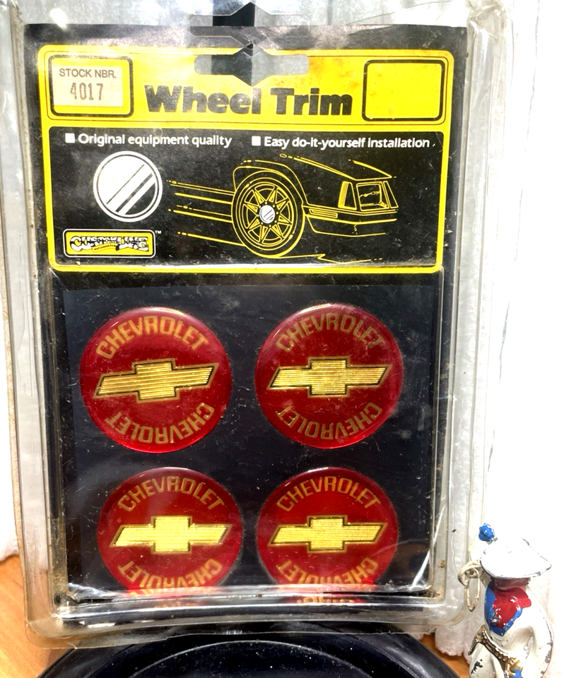 Vintage Custom-Line Chevrolet Wheel Trim ~ 4pc ~ 1982 ~ Chevy Logo | eBay