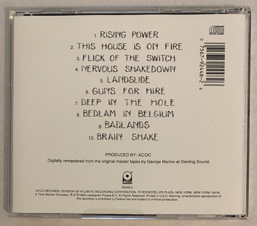 AC/DC – Flick Of The Switch CD 1994 Remastered | eBay