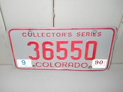 COLORADO Collector's Series 1990 CAR LICENSE PLATE | eBay